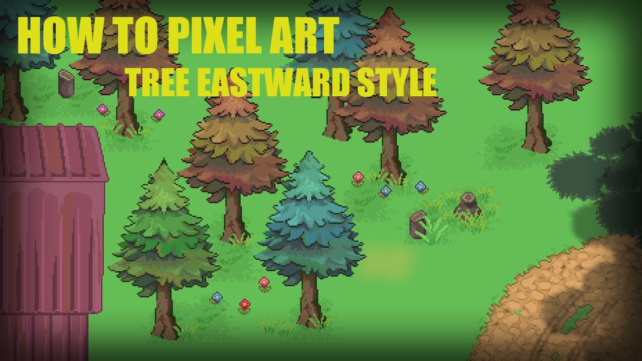 HOW TO PIXEL ART TREE EASTWARD STYLE - YouTube