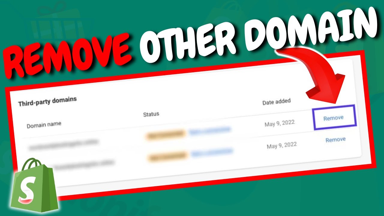 How to disconnect a domain from shopify | Remove Domain from Shopify ...