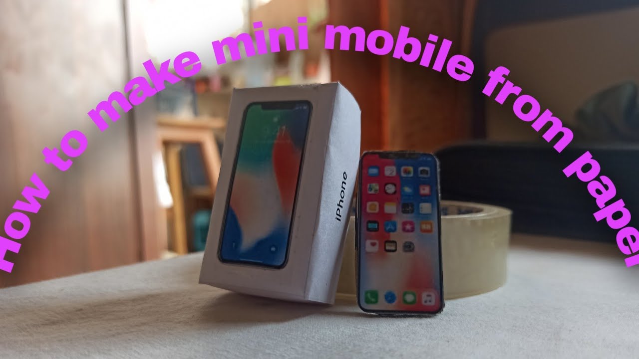 How to make mini APPLE Mobile out of paper - YouTube