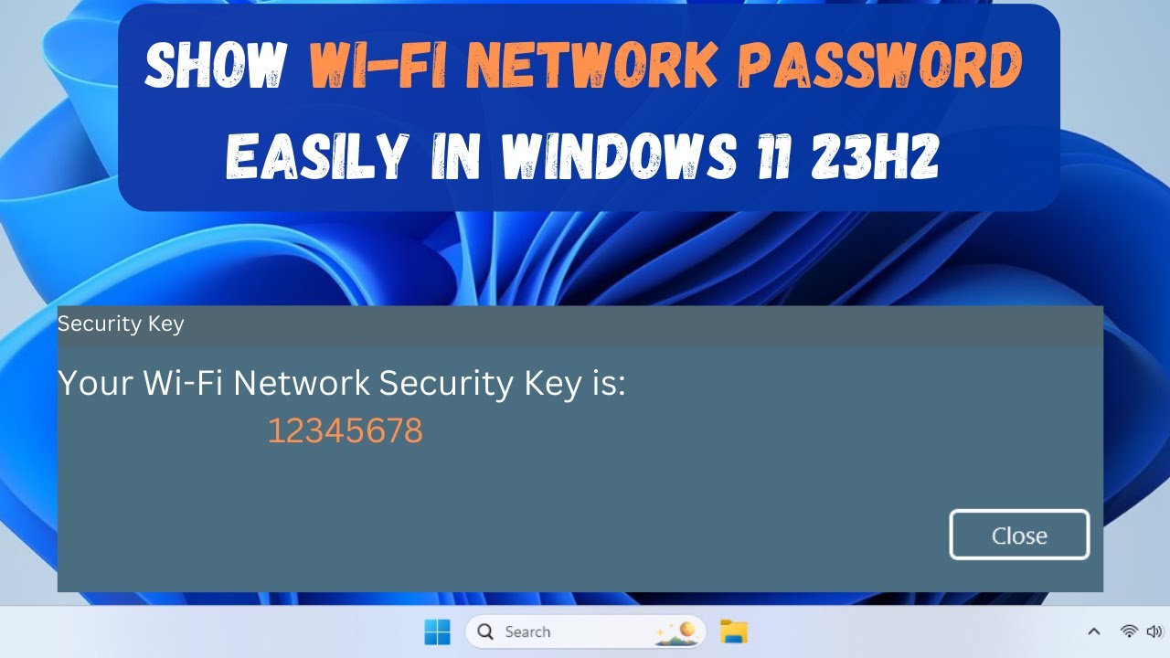 Show Wi-Fi Network Password Easily in Windows 11 23H2 - YouTube