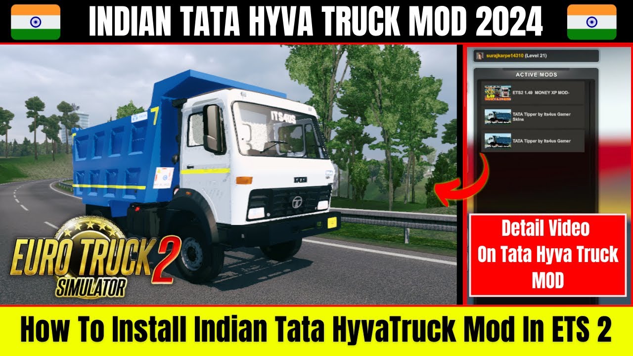 How To Install Indian Tata Hyva Truck Mod In Euro Truck Simulator 2 ...