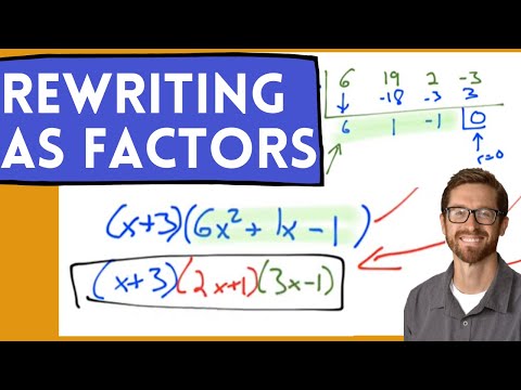 Rewriting a polynomial as its linear factors (Determining Factors of ...