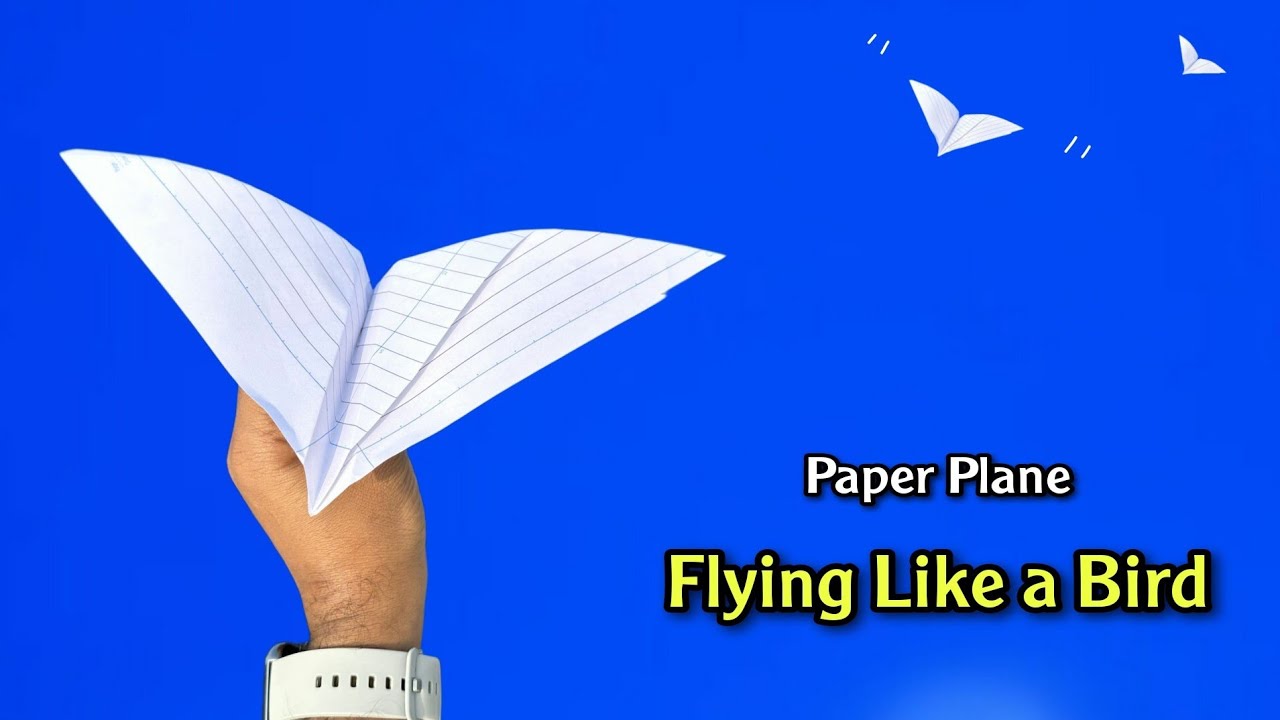 best paper plane (flying like bird), notebook paper flying bird plane ...