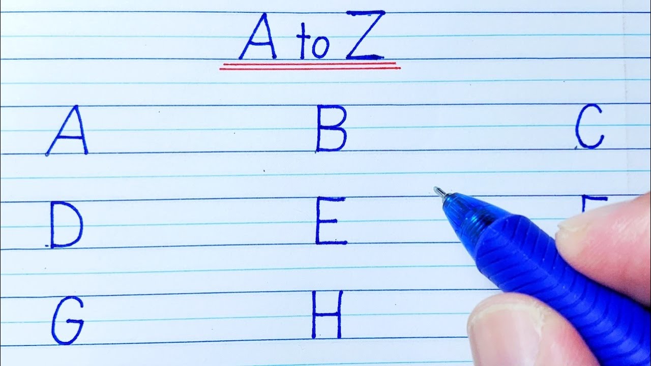 Day1 English writing capital letters A-Z |English handwriting | letters ...