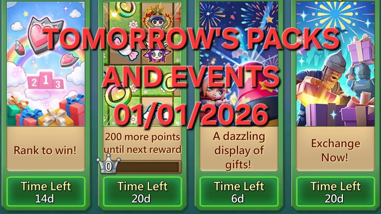 Lords Mobile tomorrow's packs and events 01/01/2026!! - YouTube