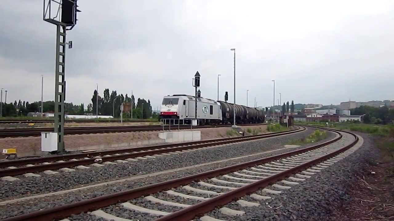 BR 285 105-3 der Privatbahn ITL beim Start in Hbf Gera - YouTube