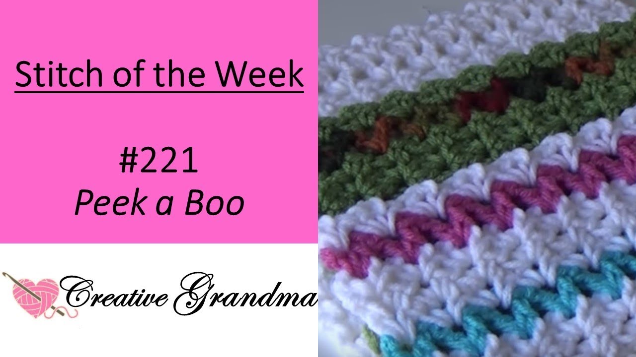Stitch of the Week #221 Peek A Boo Stitch Pattern (Free pattern at the ...