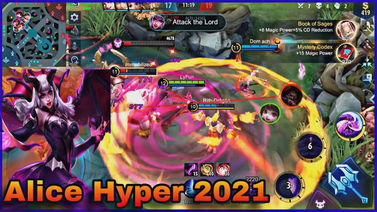 Alice Hyper!! Top 1 Alice | Alice Gameplay Mobile Legends | Alice ML ...