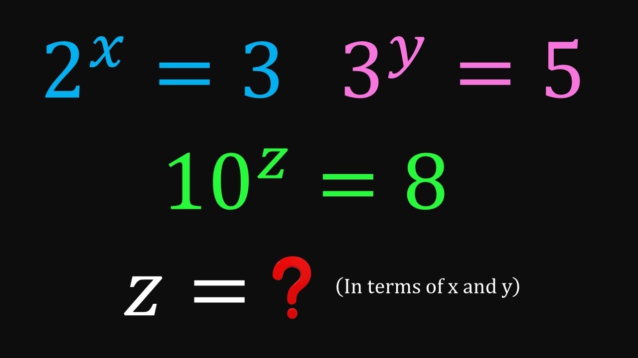 A fun algebra challenge find z in terms of x and y #maths #math - YouTube
