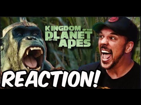 KINGDOM OF THE PLANET OF THE APES Trailer REACTION! | Apes on horses - YouTube