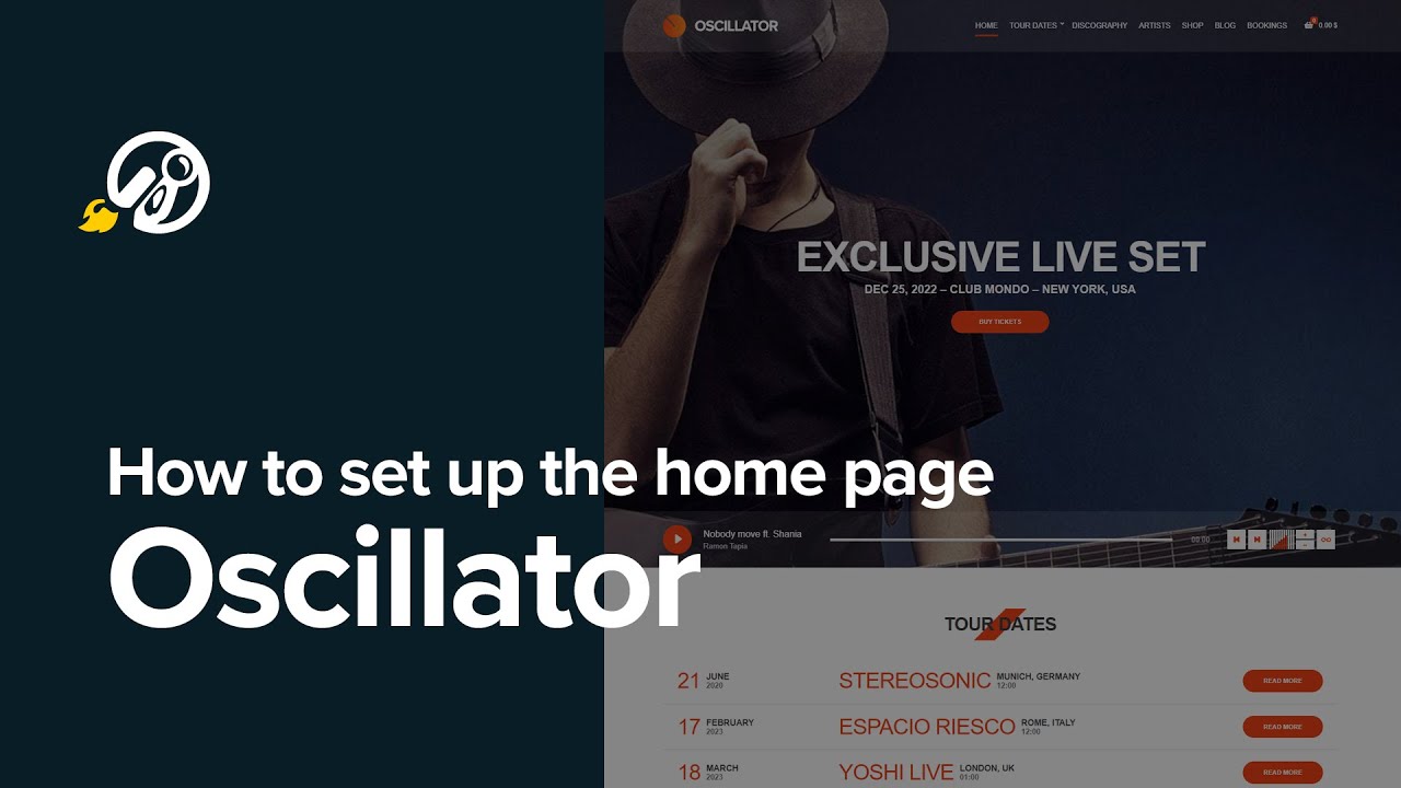 Oscillator - How to set up the home page - YouTube