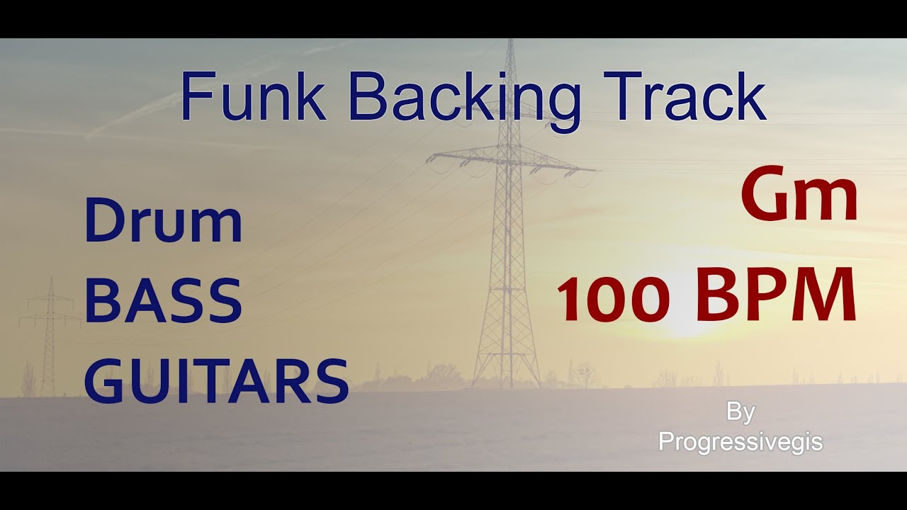 100 BPM Gm Funk Backing Track - YouTube
