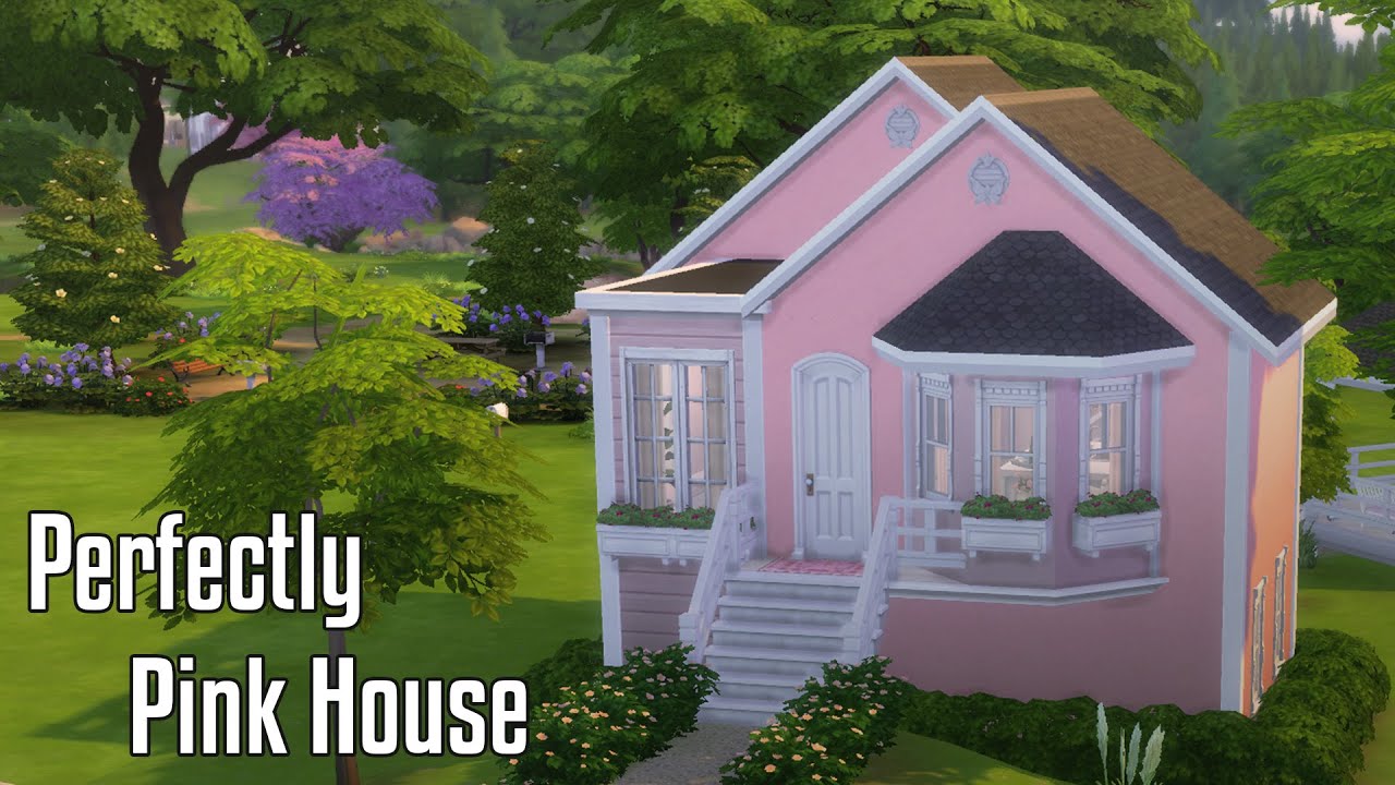 Completely PINK House 🌸 Sims 4 | Speed Build - YouTube