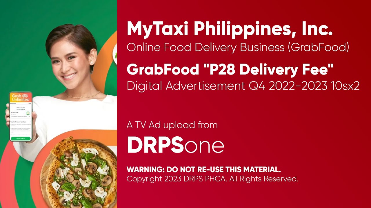 GrabFood "P28 Delivery Fee" Digital Ad Q4 2022-2023 10s x2 (Philippines ...