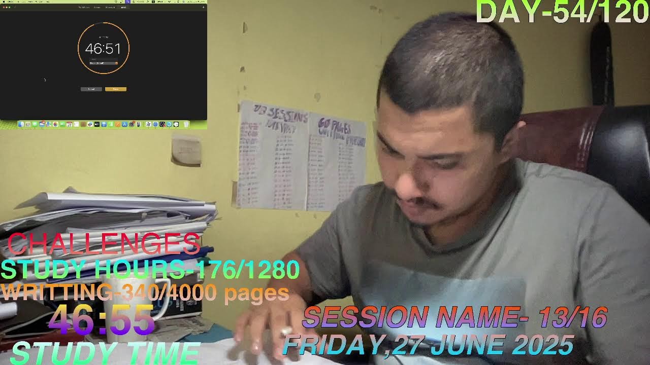 16 HOURS LIVE STUDY/WORK WITH ME / DAY-54/120 (16 HOURS LIVE STUDY ...