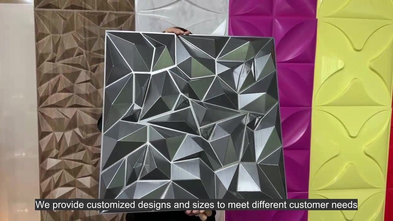 3D Plastic Interior Wall Decor Tiles PVC Wall Panel Home Decoration 3D ...