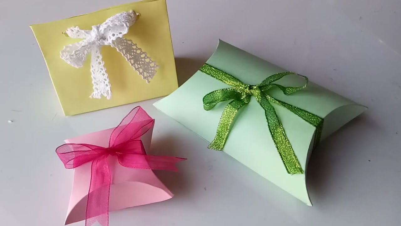 How to make gift box with paper - Easy! - YouTube