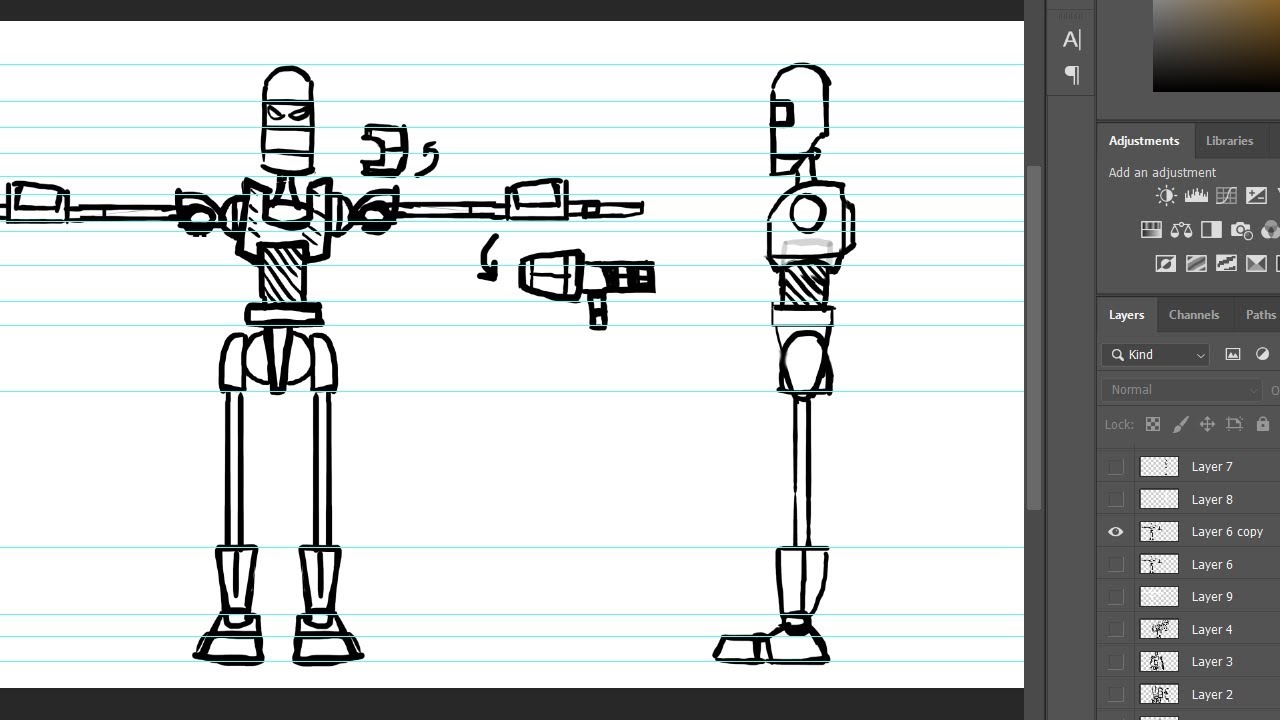 Photoshop: Preparing Character Reference Images for Modeling - YouTube