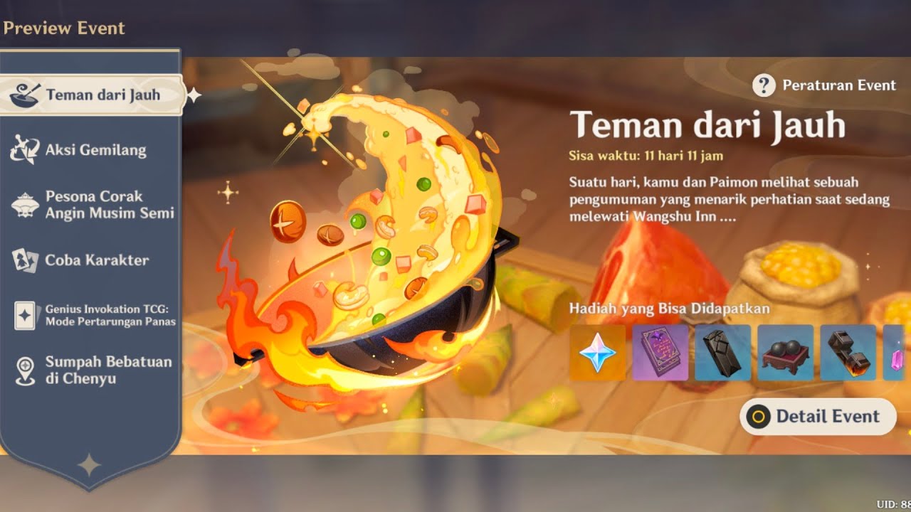 Ivent Memasak : Teman dari Jauh. Bagian I (Genshin Impact). "Reward 420 ...