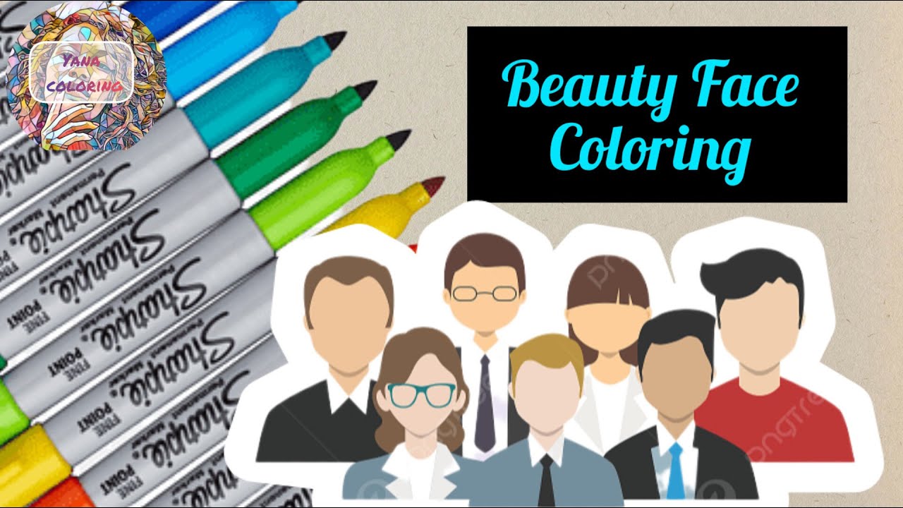 Coloring Beautiful Faces | Coloring Diverse People - YouTube