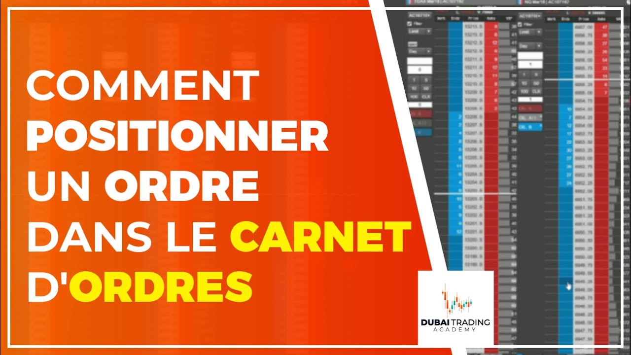 Comment positionner un ordre dans le carnet d'ordres? - YouTube