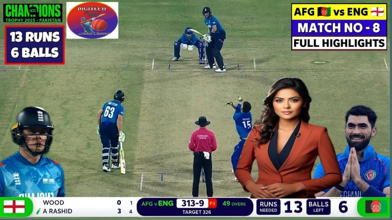 AFG vs ENG Champions Trophy Highlights 2025 | Afghanistan vs England ...