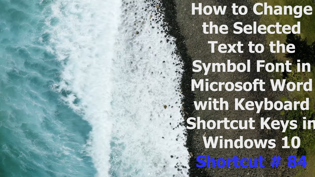 How to Change Selected Text to Symbols with Keyboard | Microsoft Word ...