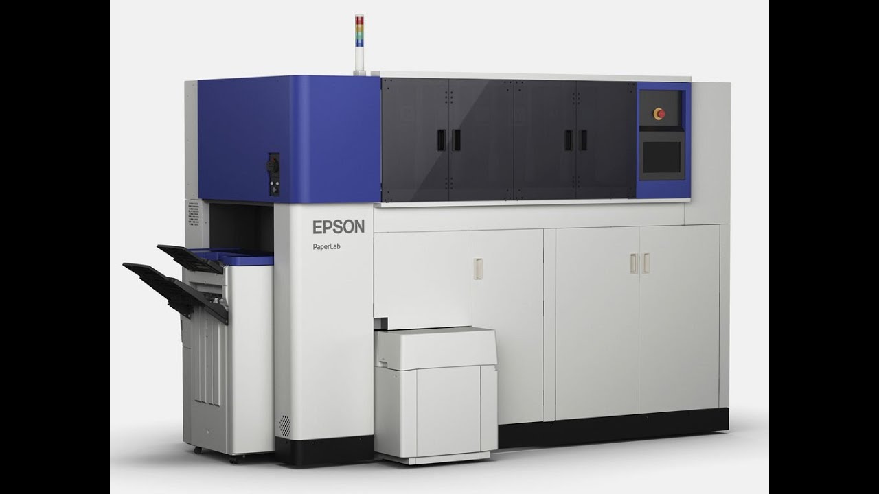 Epson PaperLab in action | Turning waste paper into new paper - YouTube