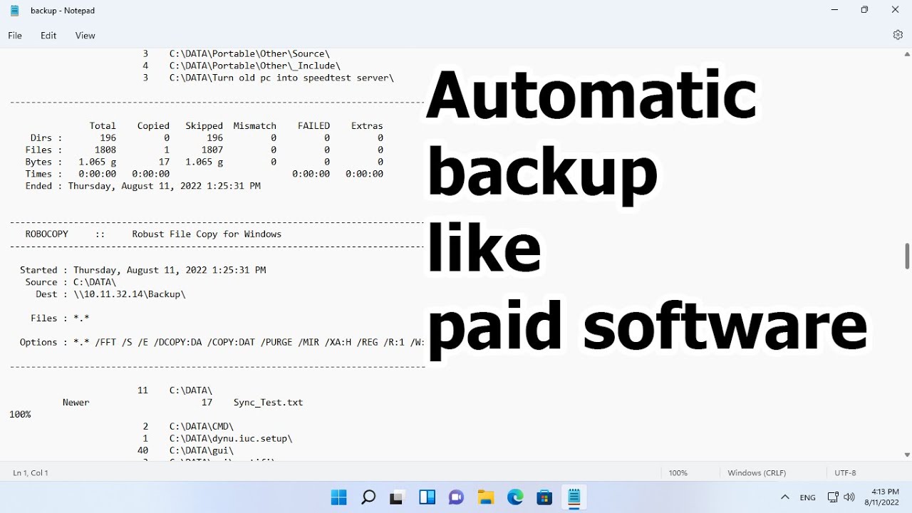 CMD : How to backup data like paid software - YouTube