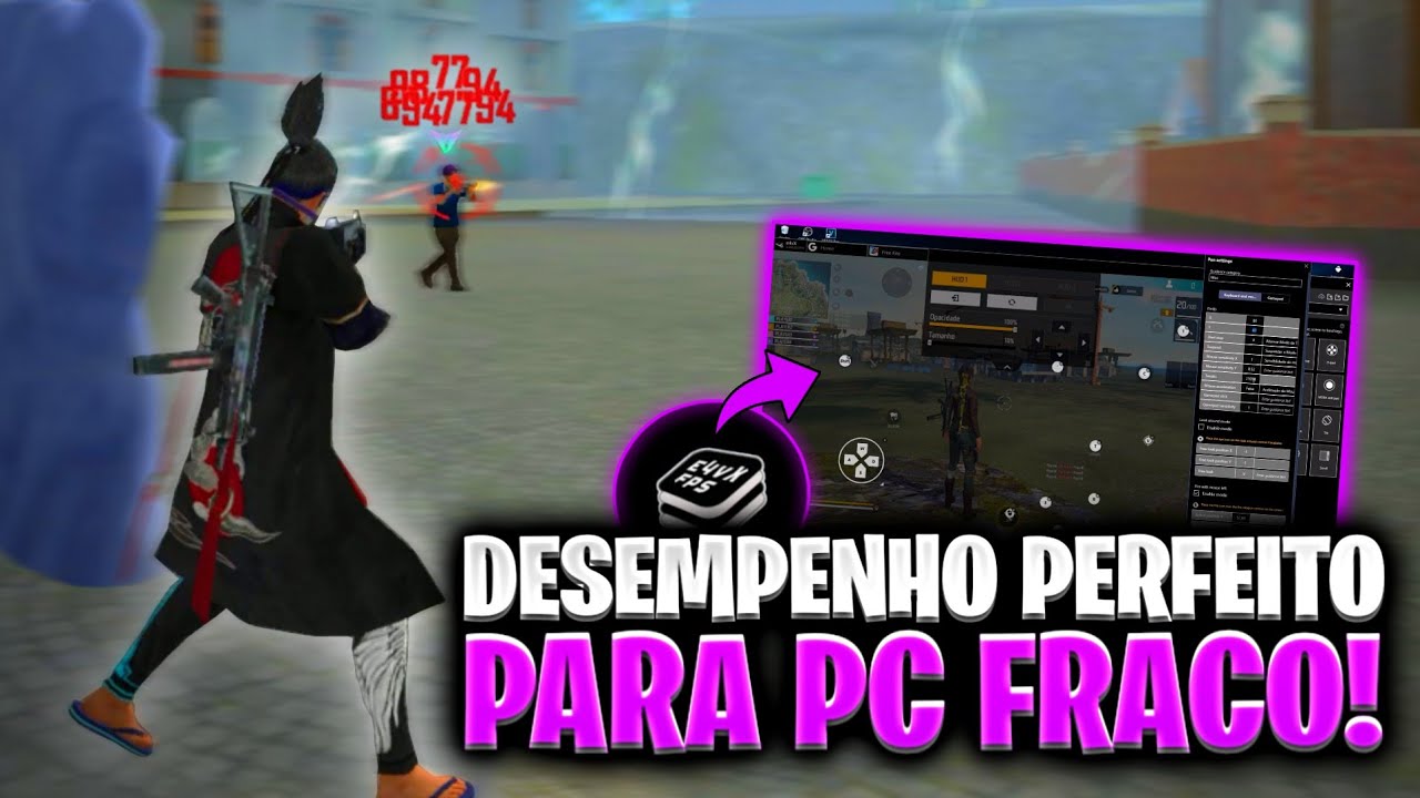 O MELHOR EMULADOR PARA PC FRACO E4VX 4.240.20.1016👑🚀SENSI , CONFIG ...