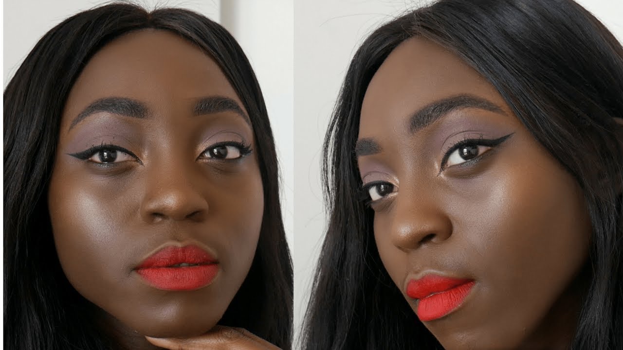DARK SKIN MAKEUP TUTORIAL DRUGSTORE - YouTube