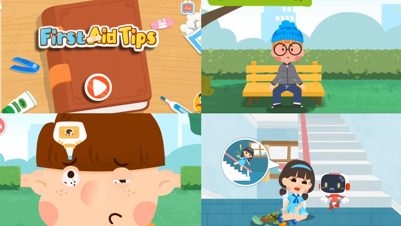 Baby Panda's First Aid Tips - Baby Bus Gameplay - Kids Mania - YouTube