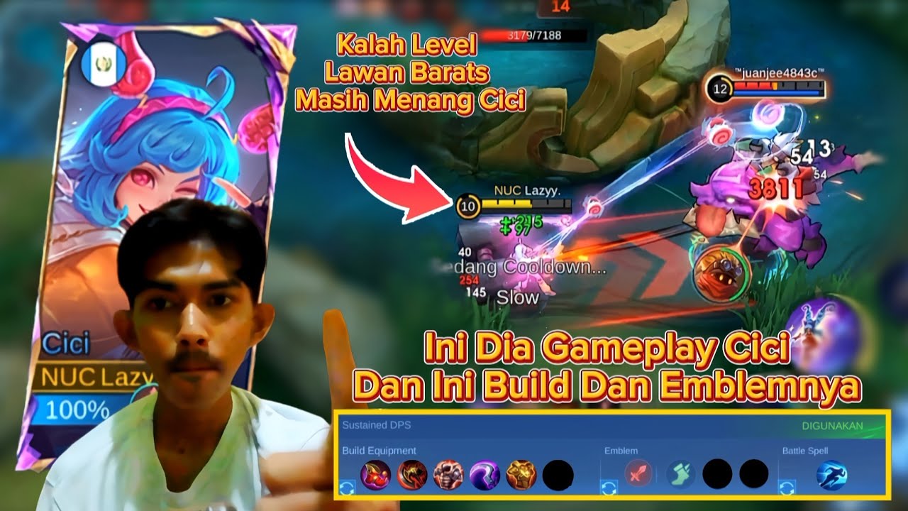 Ini Dia Gameplay Cici Exp Lane | Kalah Level Lawan Barats Masih Menang ...