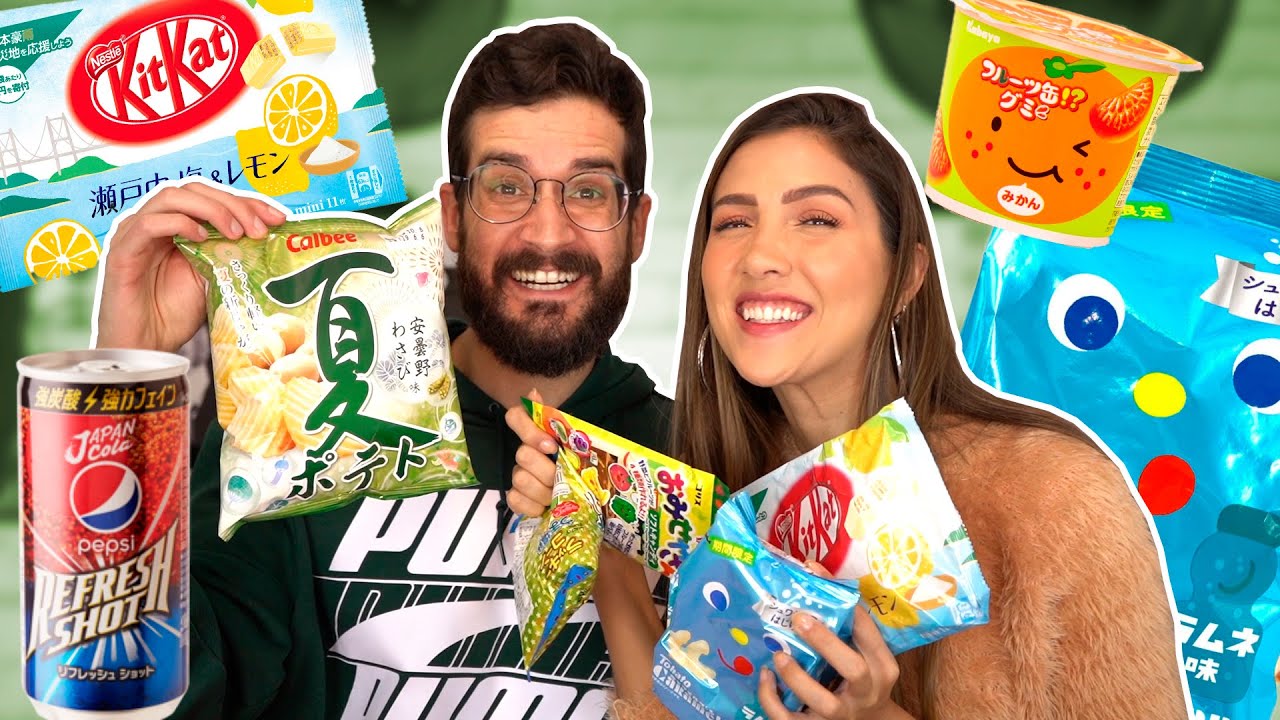 PROVANDO guloseimas do JAPÃO | KIT KAT SALGADO, PEPSI ENERGÉTICA e mais ...