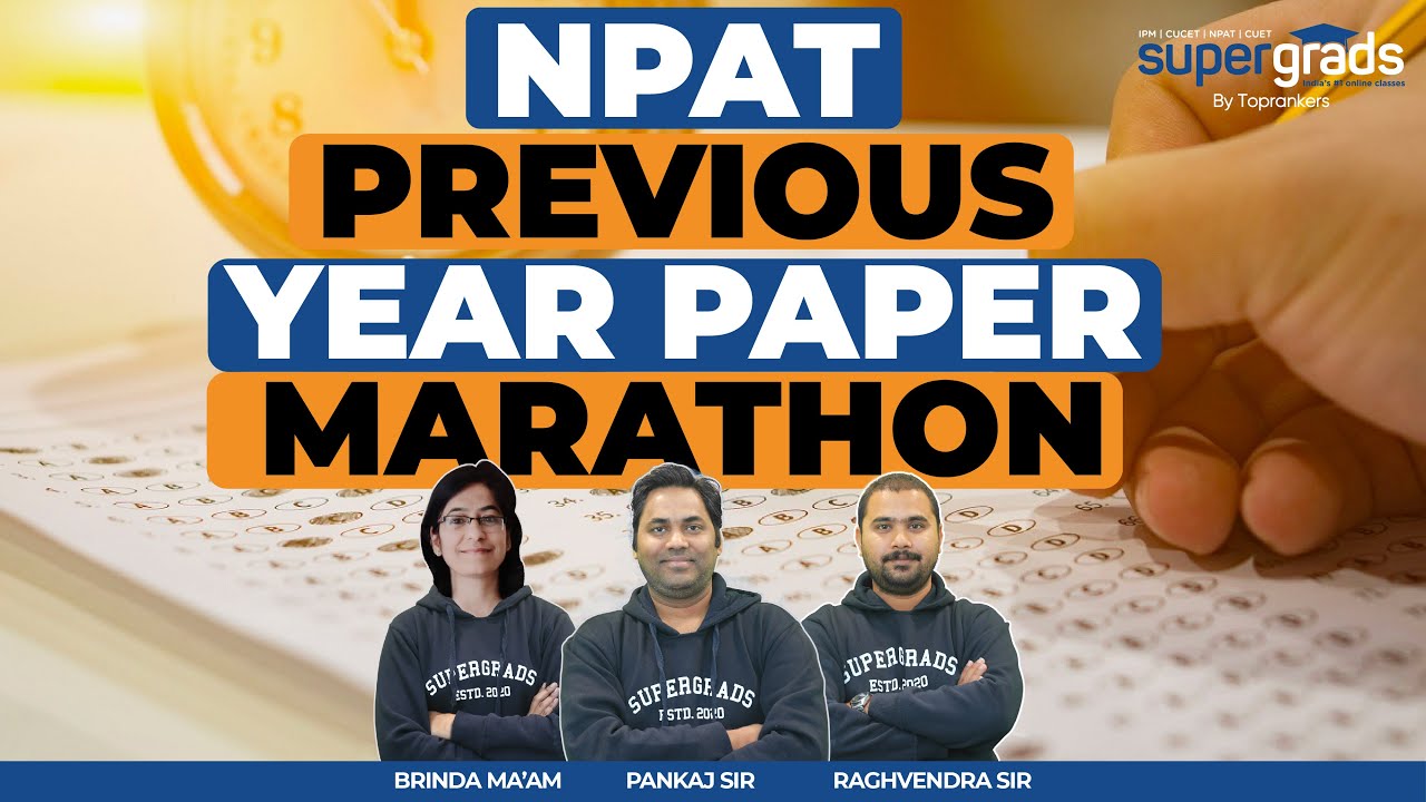 NPAT Previous Year Question Paper Marathon | Complete Syllabus ...
