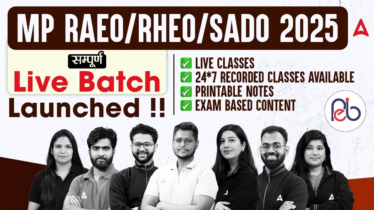 MP RAEO/RHEO/SADO 2025 | Live Batch Launched ! | By Agriculture Adda247 ...