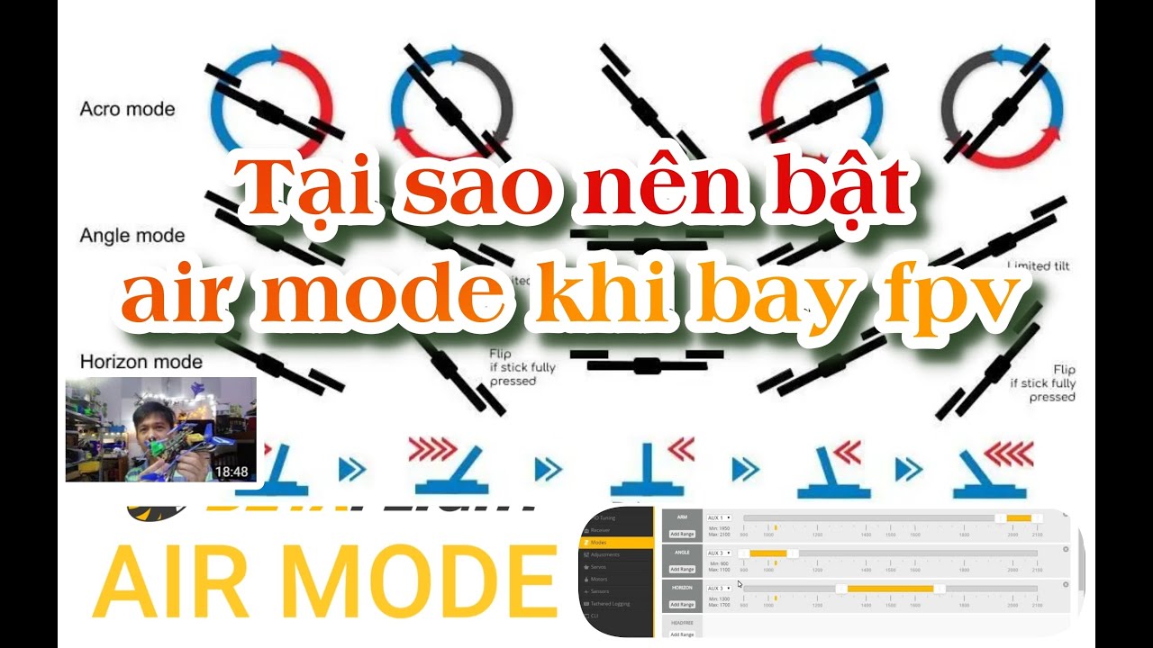 Chế độ bay - Công dụng Air mode là gì - so sánh với acro mode - YouTube