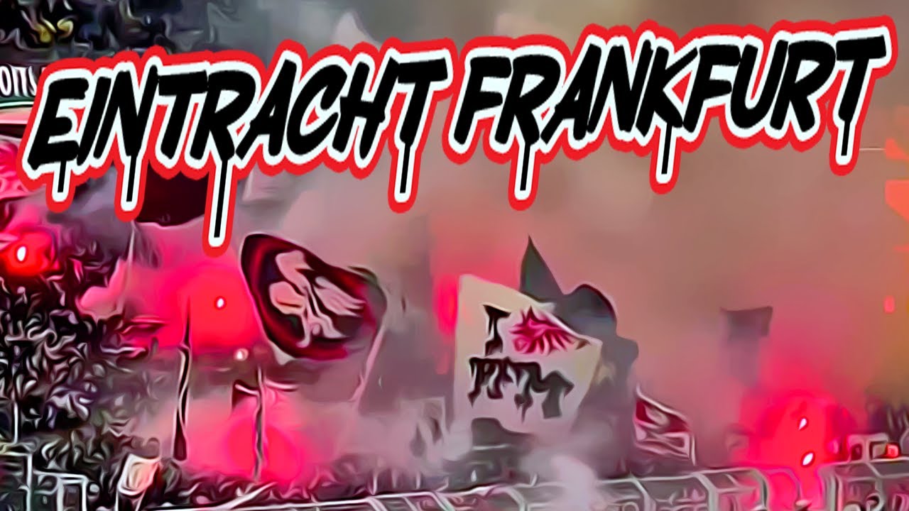 Eintracht Frankfurt Ultras Pyro show and flags in Dortmund - YouTube