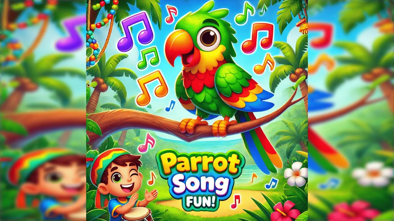 Colorful Parrot Song for Kids | Learn and Sing Along with the Happy ...