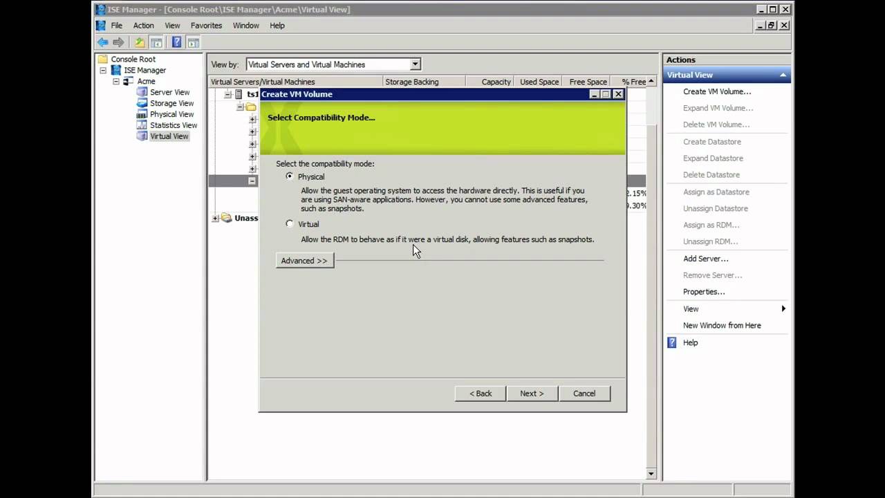 Creating a VM Volume Using RDM - YouTube