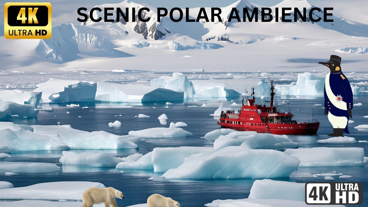 Boat breaking Ice in Antarctica and Polar Bears - YouTube