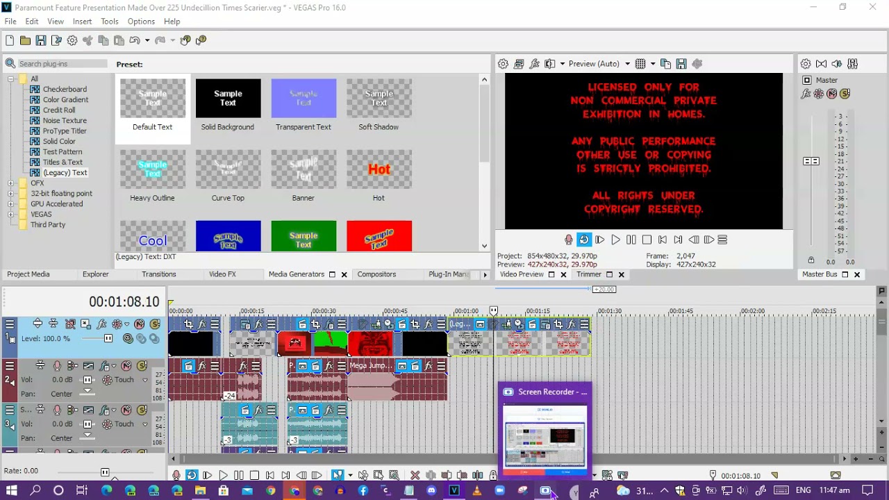 Work in Progress: Paramount Feature Presentation 225 Undecillion Times ...