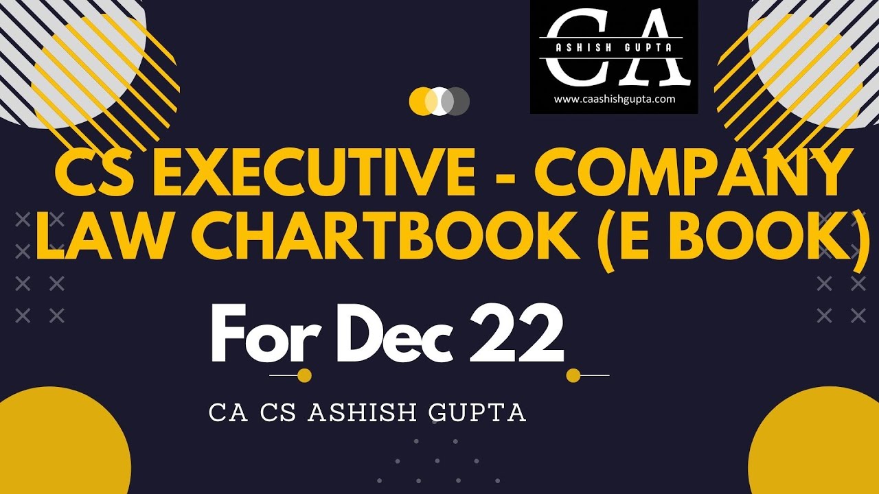 CS Executive Company law Chartbook || E-Book available - YouTube