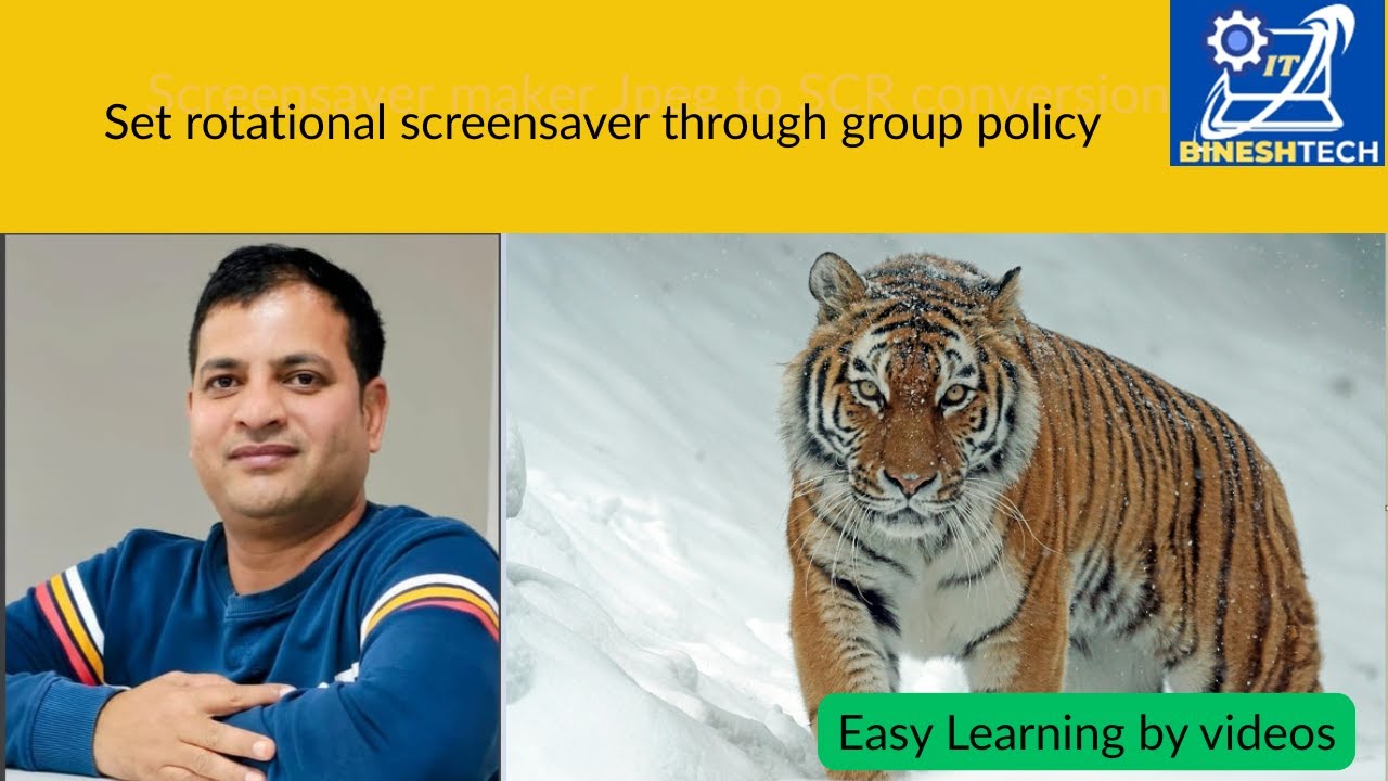 Set rotational screensaver through group policy - YouTube