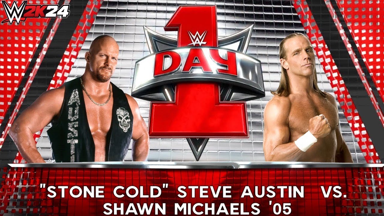 WWE 2k24 - Stone Cold Steve Austin vs Shawn Michaels '05|Day 1 - YouTube