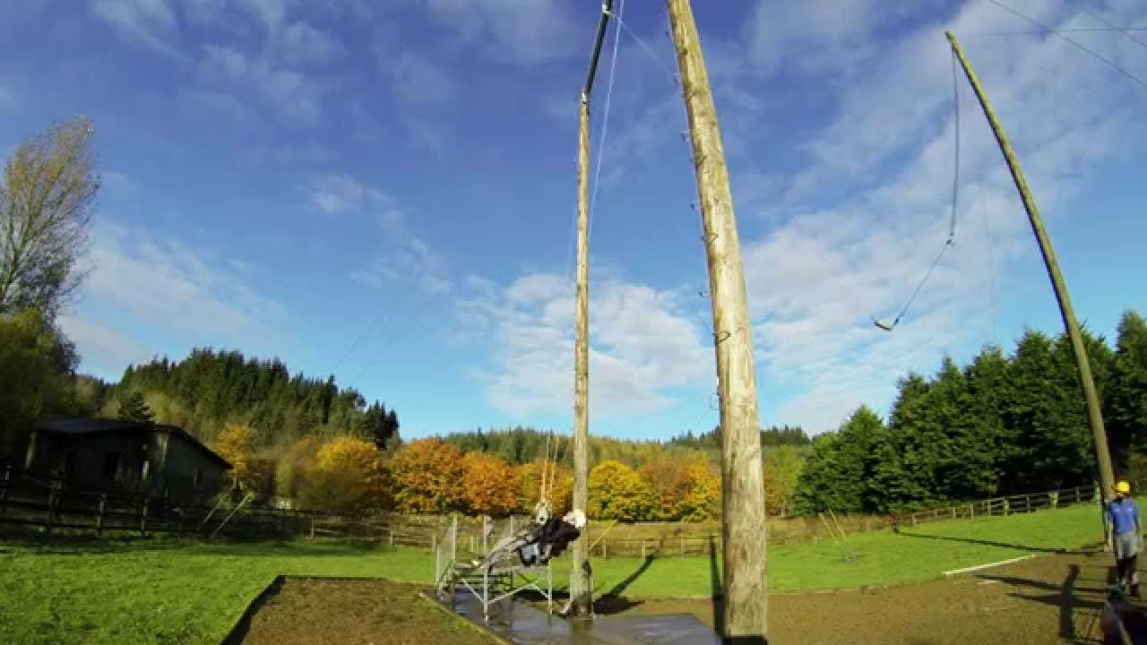 Calvert Trust Kielder - King Swing - Richard Hunter pulled it off ...