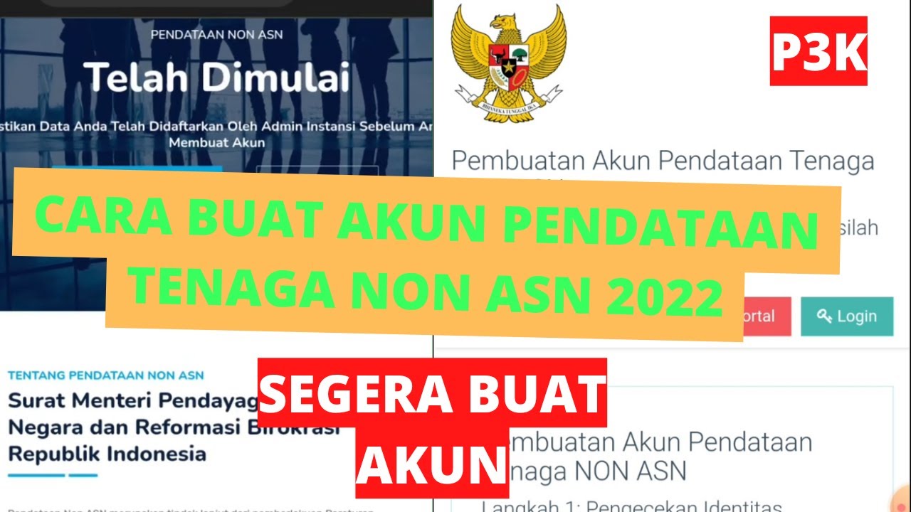 Cara Buat Akun Pendataan Non ASN 2022.. hanya melalui HP - YouTube