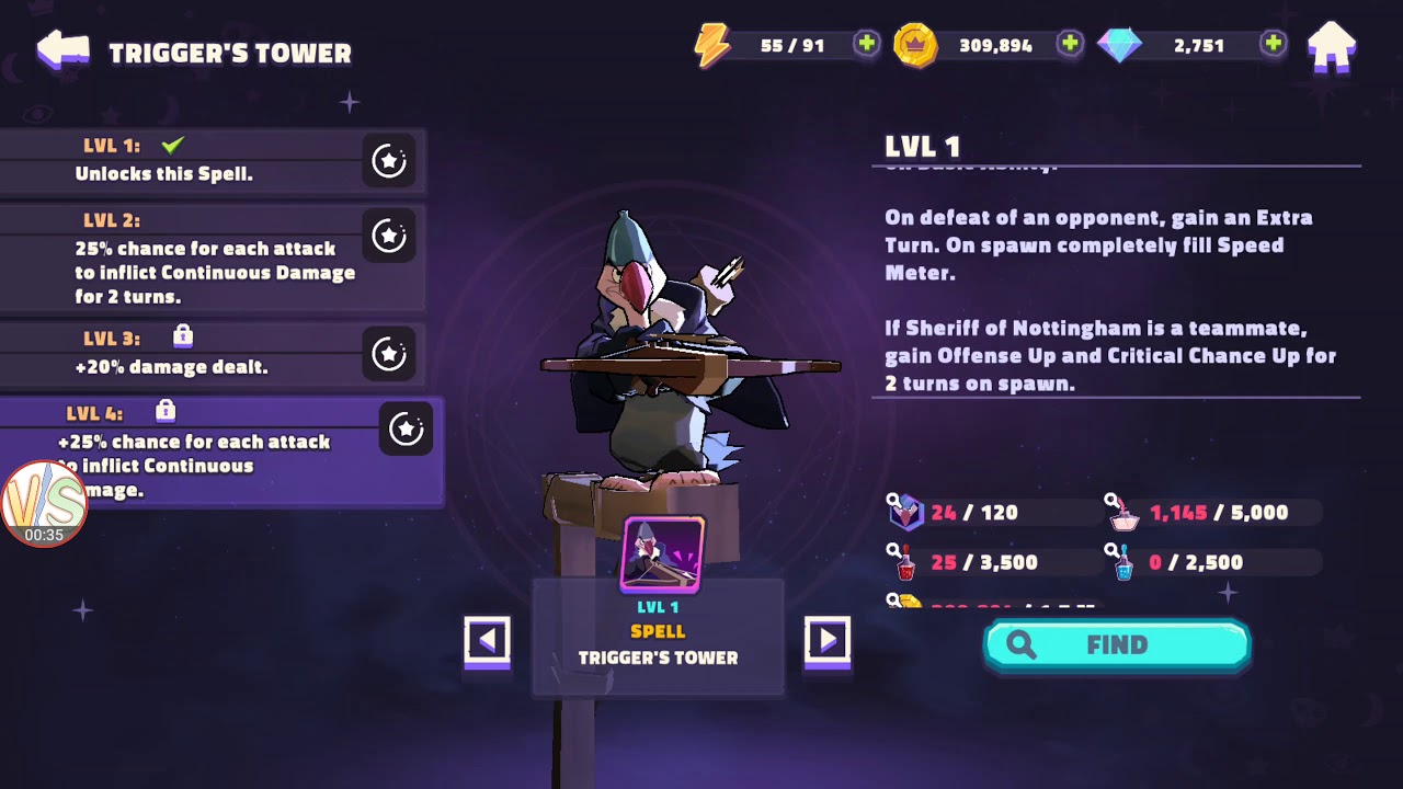TRIGGER'S TOWER Skill Stats and Where to Find in Disney Sorcerer's ...