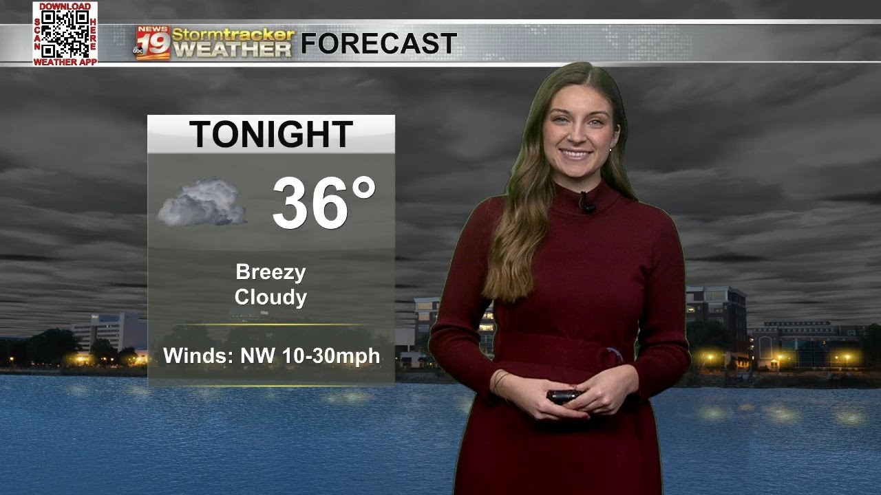 Windy conditions calm down a bit for Friday's forecast - YouTube