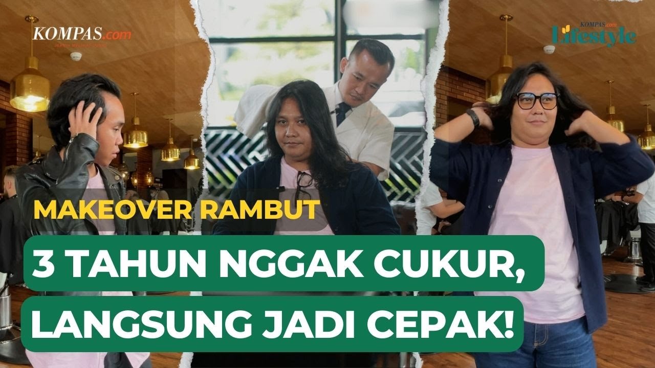 Makeover rambut cowok. Pangkas habis rambut gondrong! - YouTube